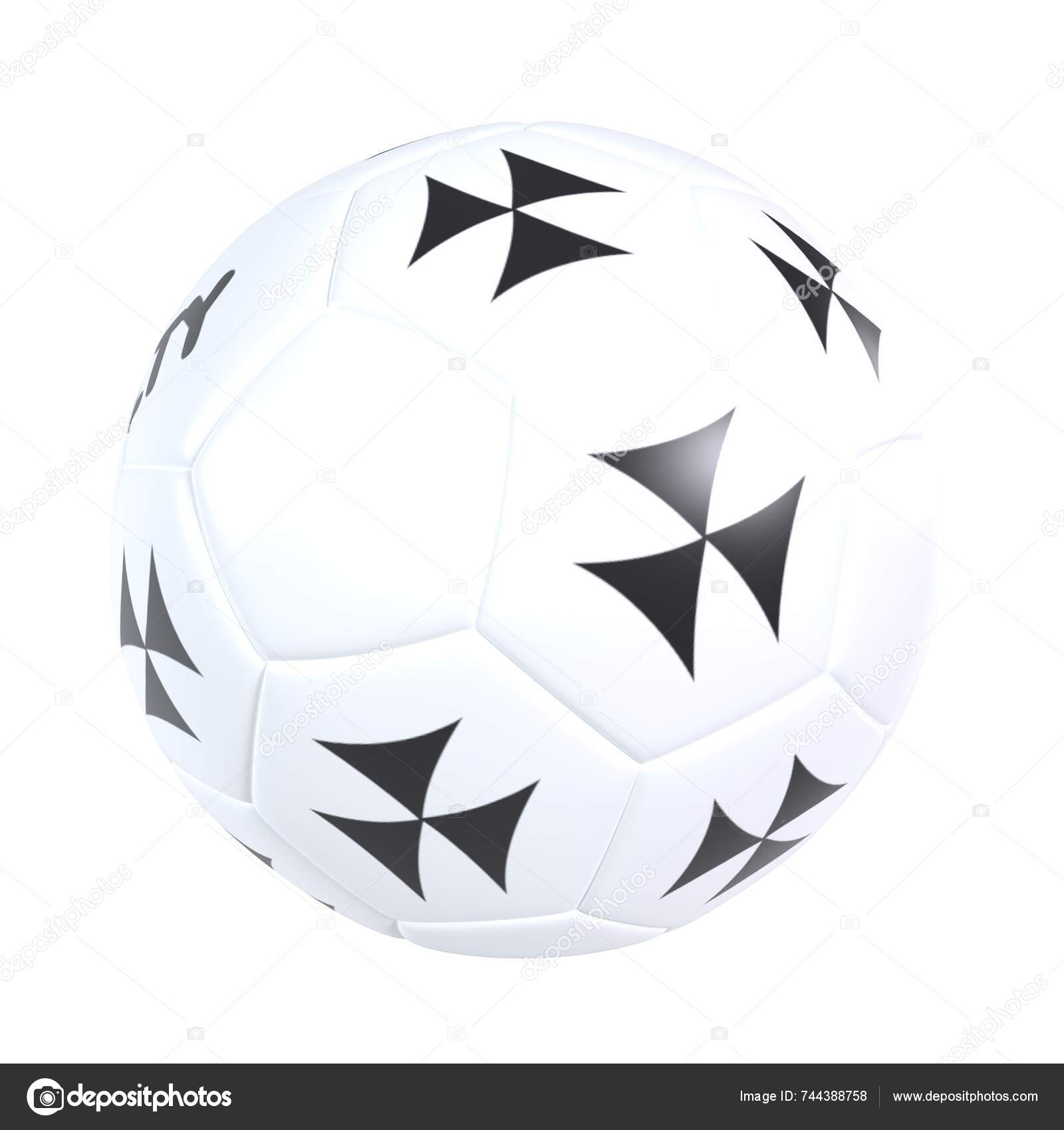 Digital Artwork Features Unique Soccer Ball Design Black Shapes — Stock ...