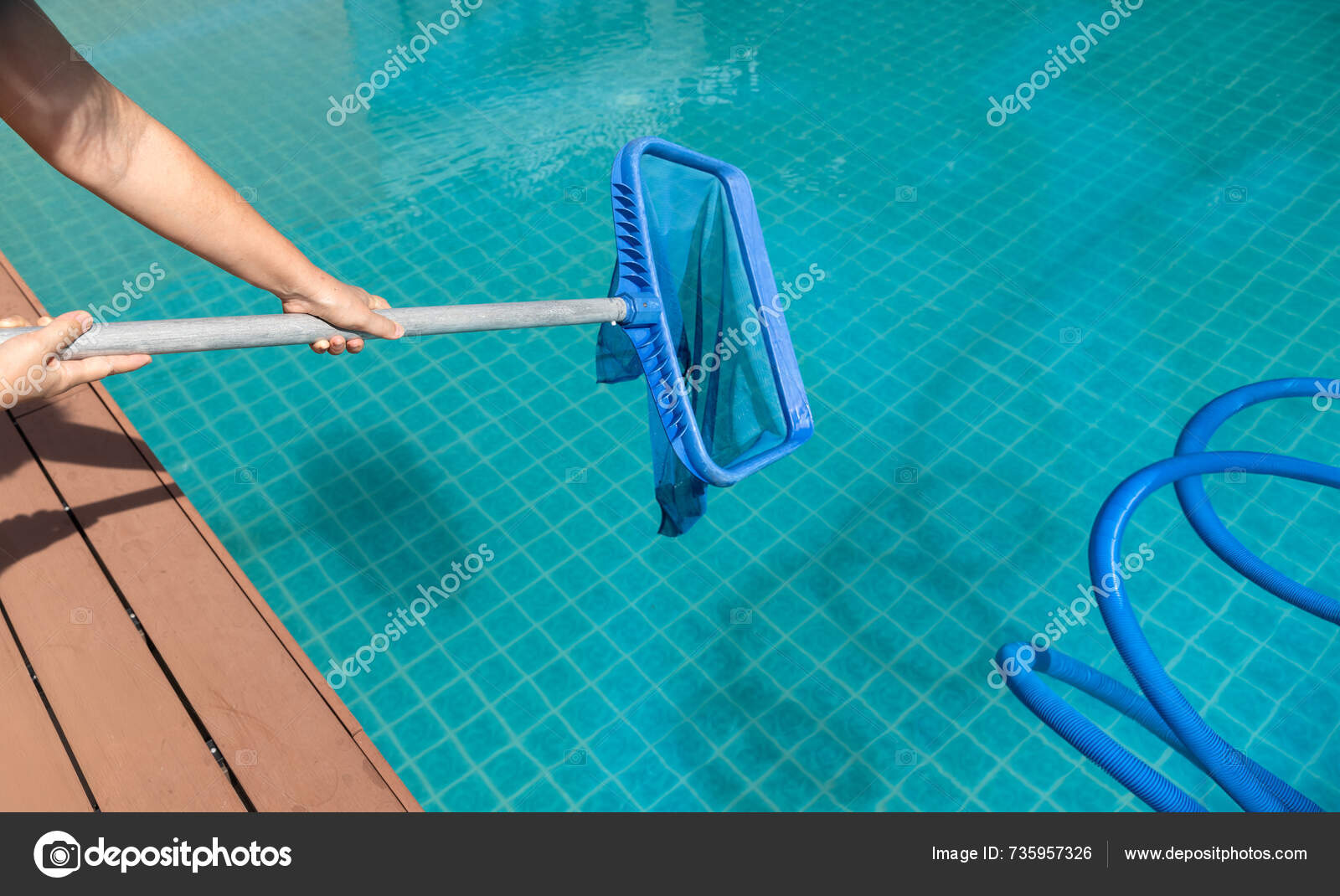 Pool Maintenance Scoop Net Automatic Robot Cleaner — Stock Photo ...