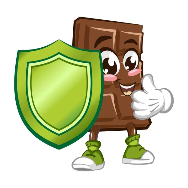 Cute Coklat Karakter Bar Dengan Wajah Lucu Menjadi Koki Kartun Vektor ...