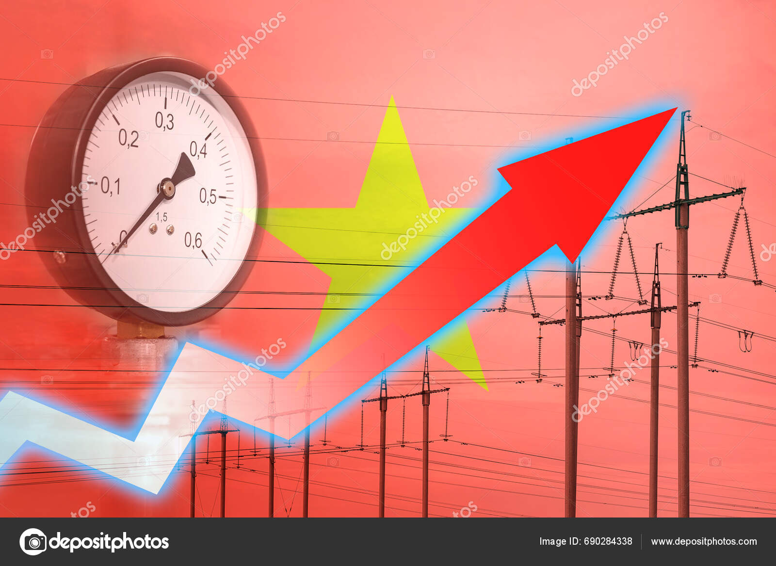 Energy Crisis Graph Background Flag Vietnam Global Energy Crisis ...
