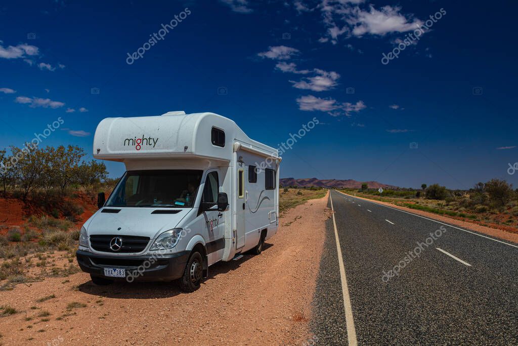 Outback, Australia - November 12, 2022: Motorhome camper van on road ...