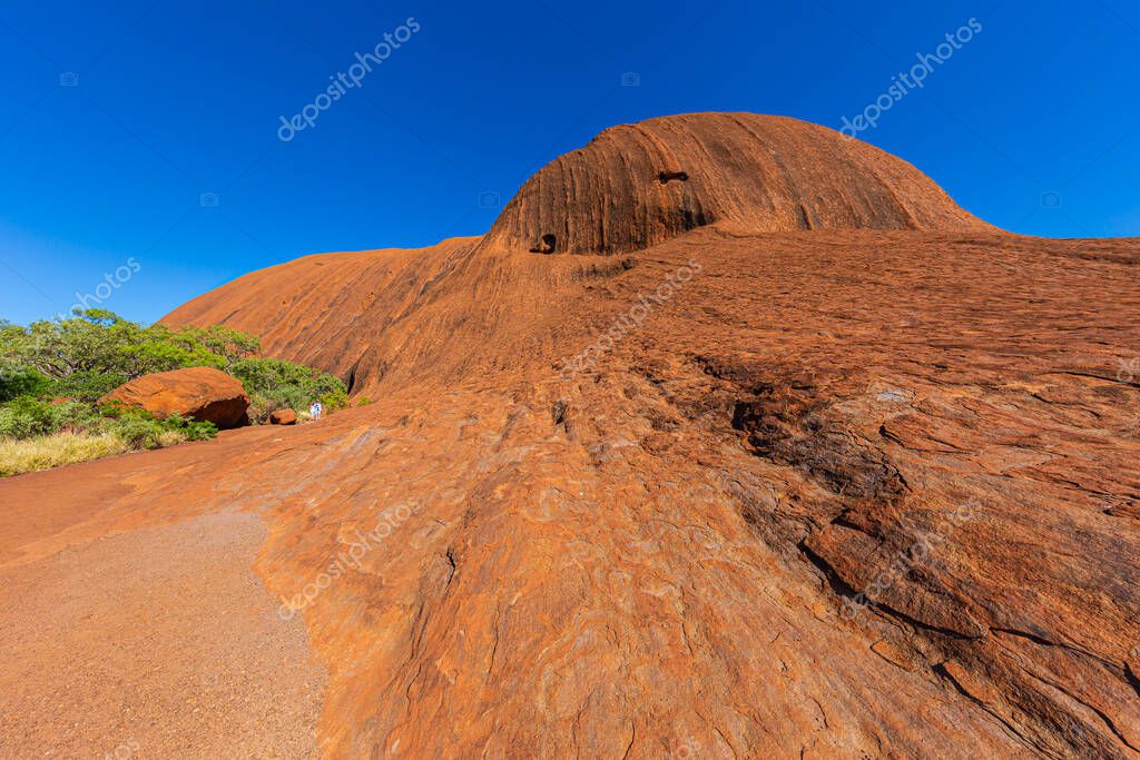 Outback, Australia - November 12, 2022: Close up views of red sandstone ...