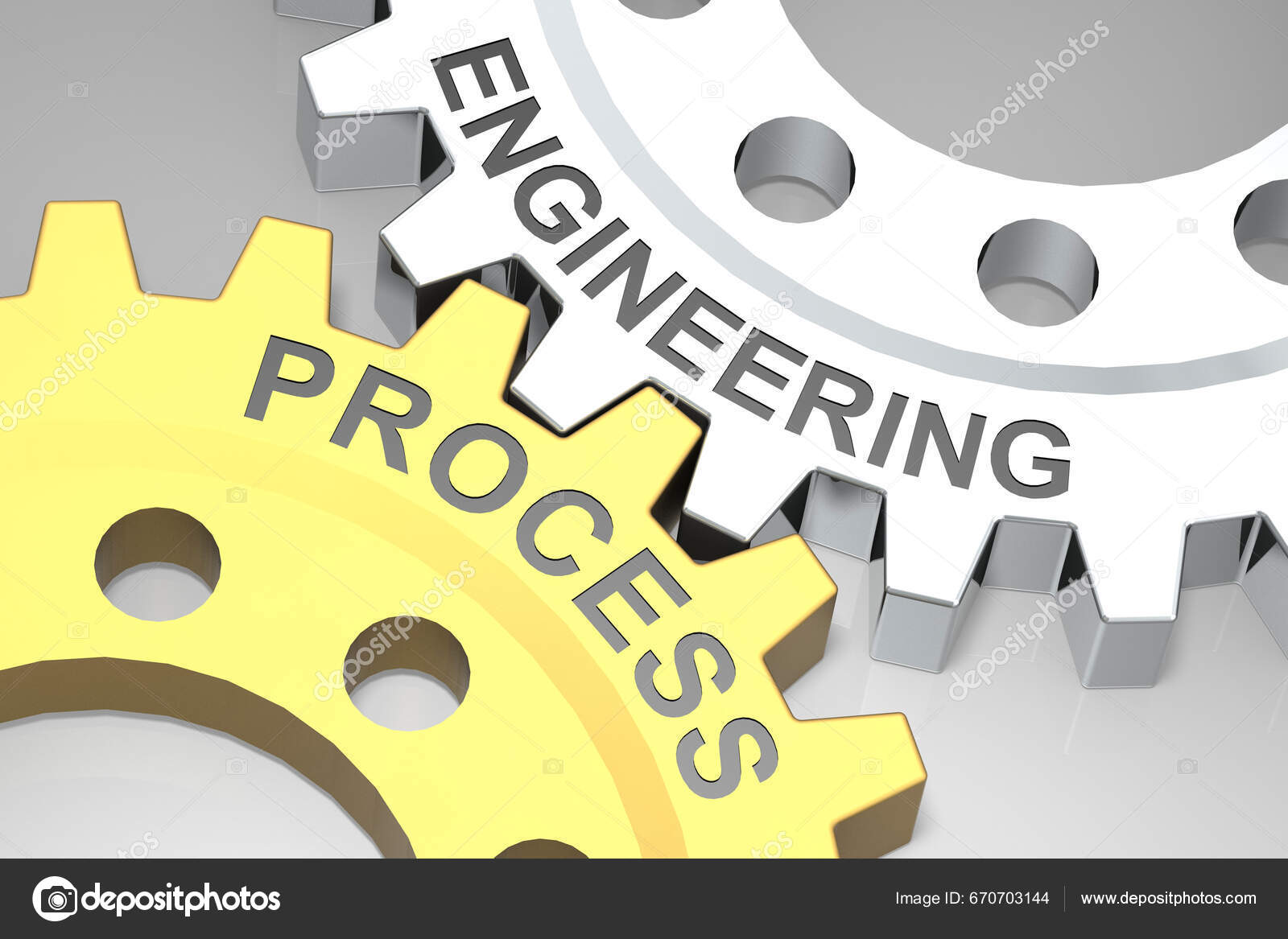 Engineering Process Word Metal Gear Rendering — Stock Photo © tang90246 #670703144