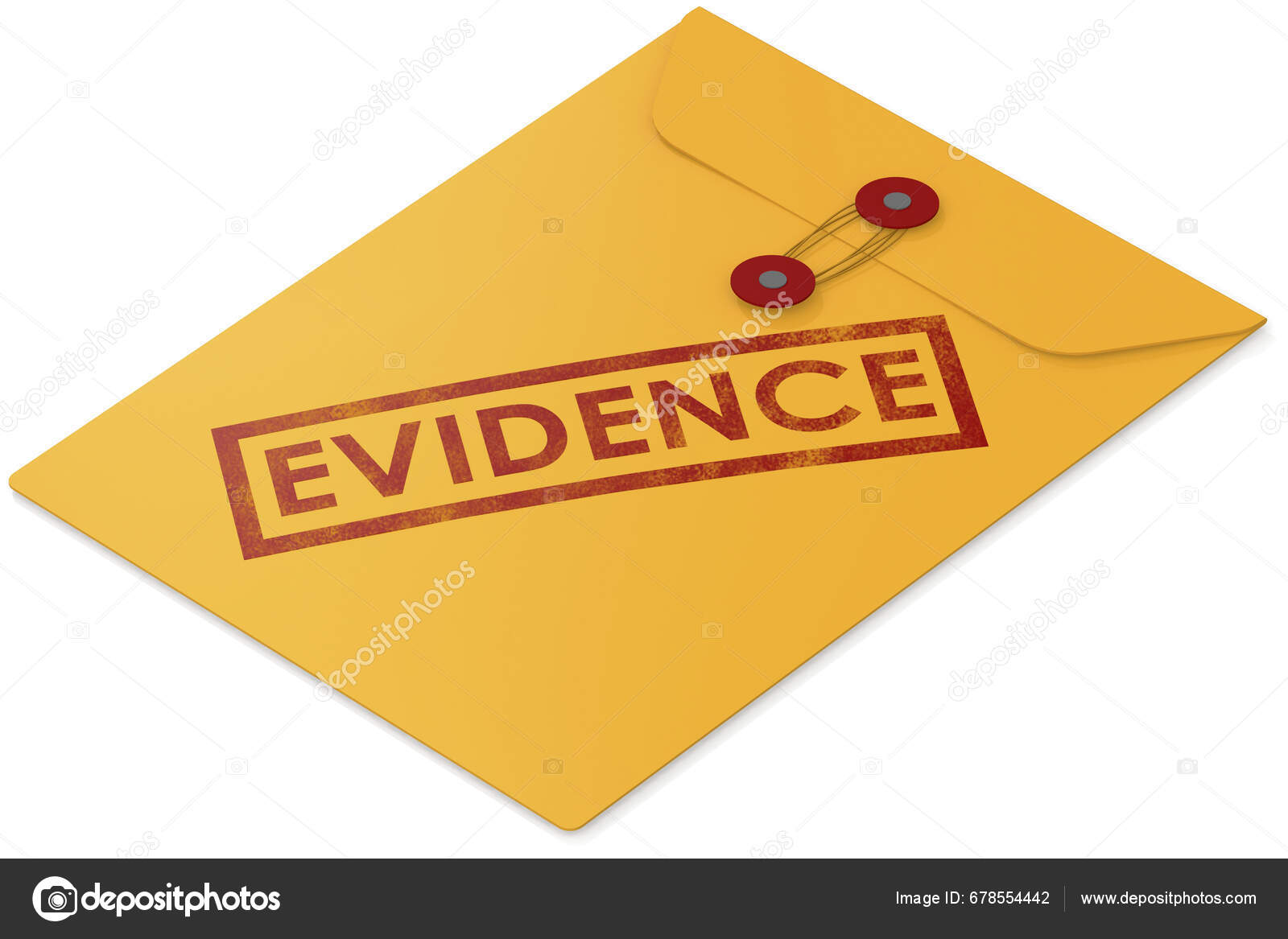 Yellow Envelope Evidence Word Rendering — Stock Photo © tang90246 ...