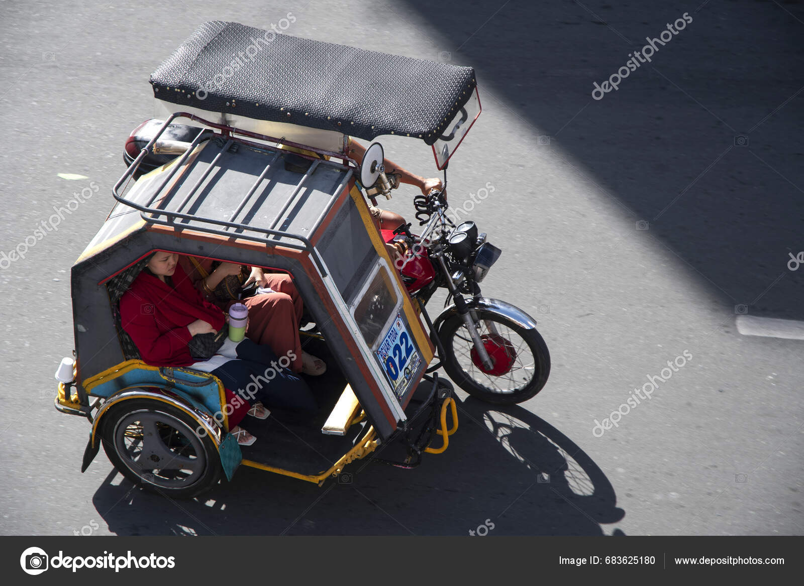 Manila Philippines Oct 2023 Tricycle Ferry Passagers Street Manila ...