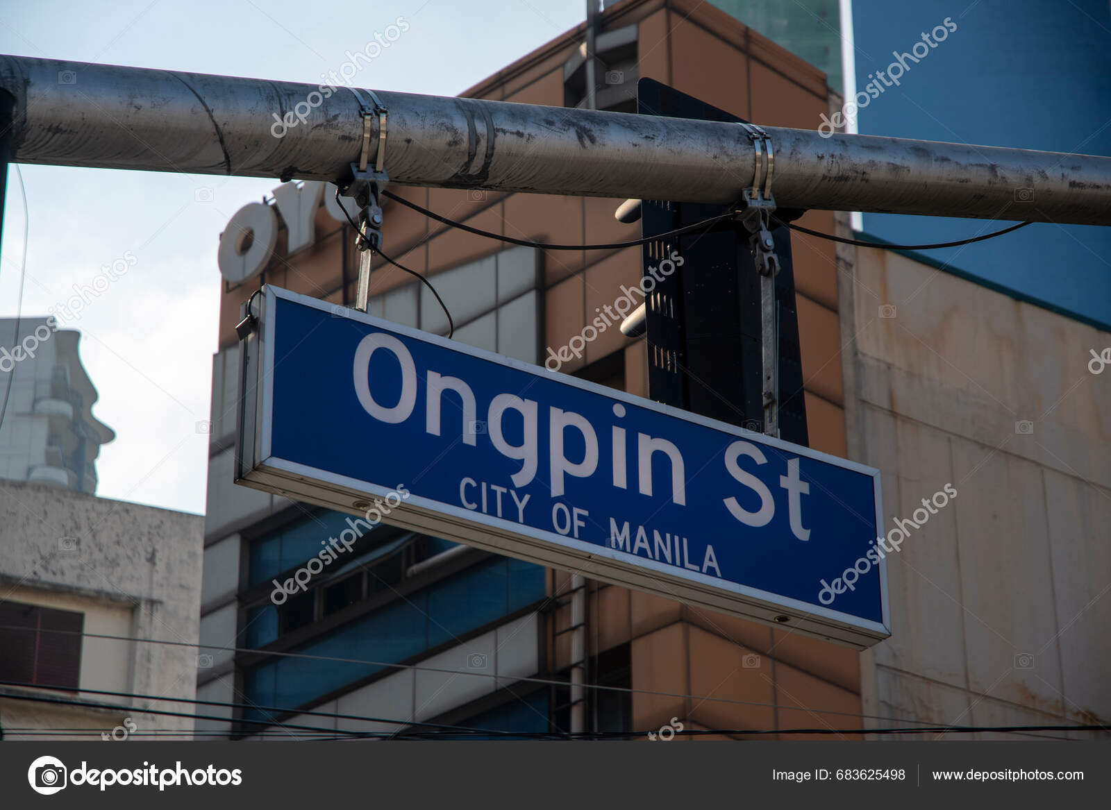 Manila Philippines Oct 2023 Street Sign Ongpin Street Chinatown Manila ...