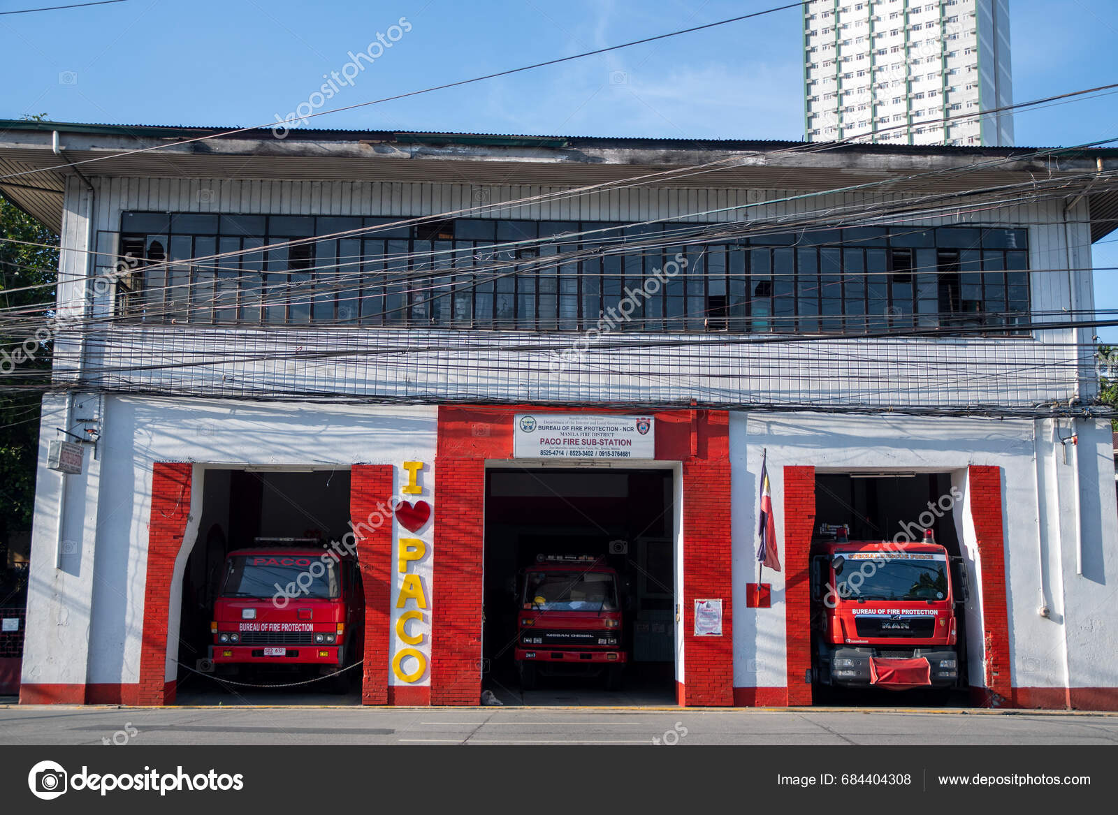 Manila Philippines Oct 2023 View Fire Fighting Station Manila ...