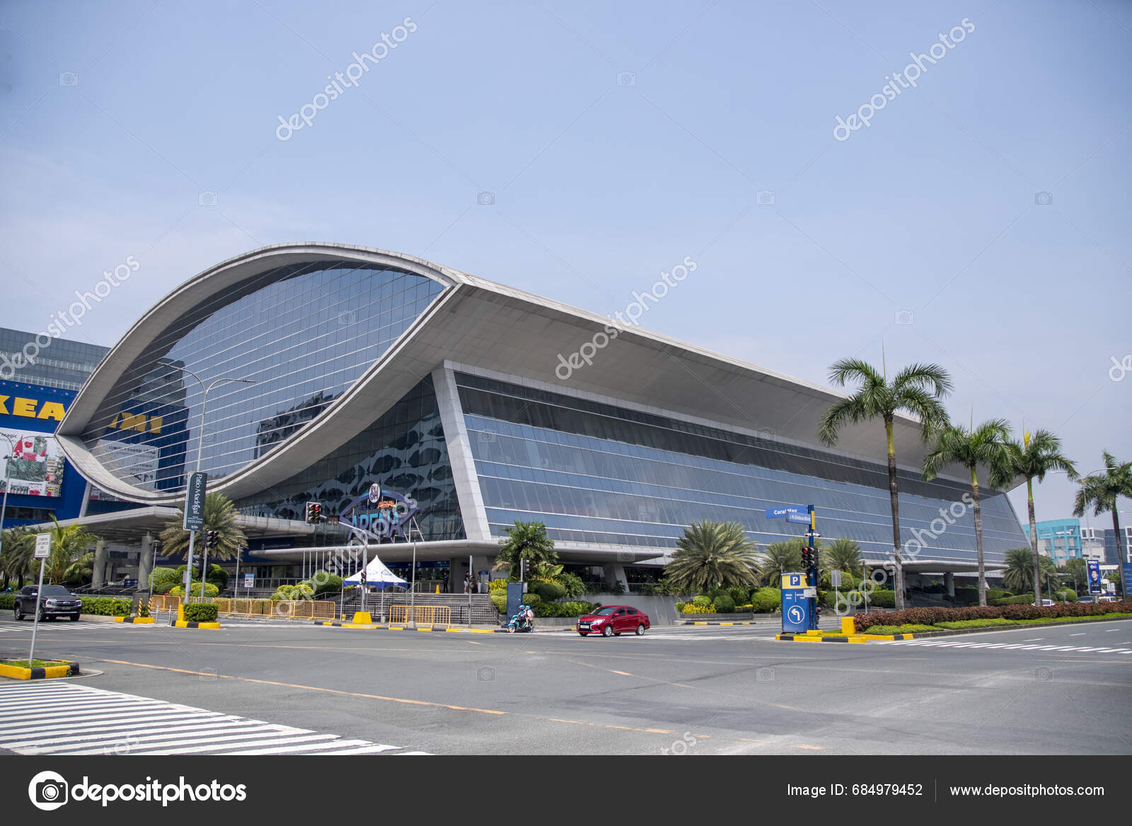 Manila Philippines Outubro 2023 Mall Asia Arena Fachada Manila ...