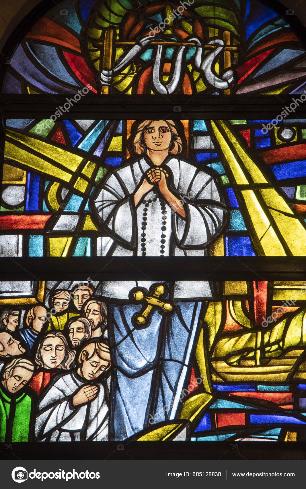 Manila Philippines Oct 2023 Stained Glass Window Minor Basilica ...