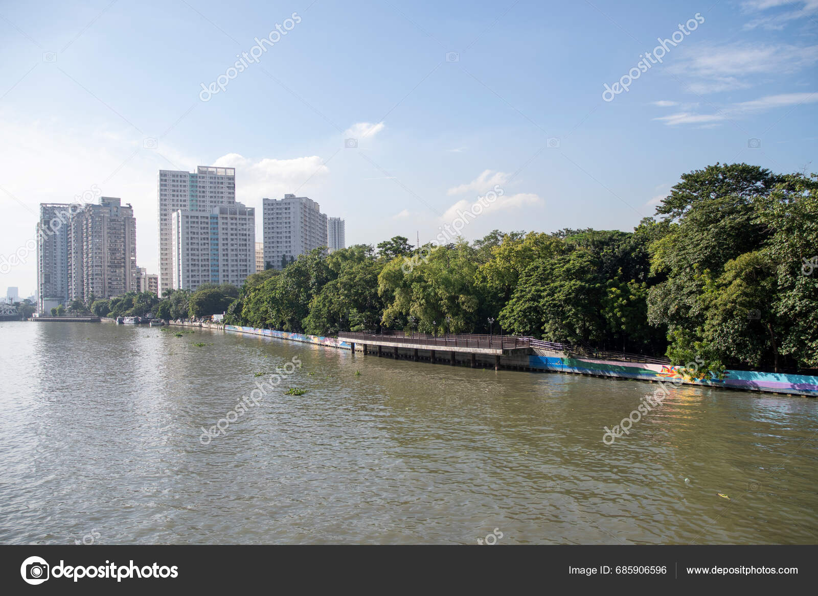 Manila Philippines Oct 2023 View Pasig River Manila Bisects Philippine ...