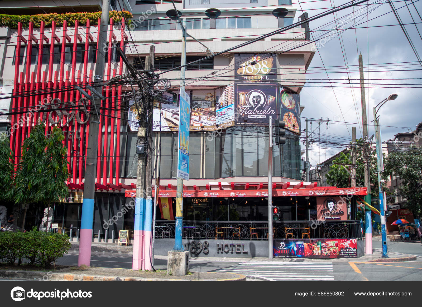Manila Philippines Oct 2023 Burgos Street Makati City Manila Burgos Stock Editorial Photo