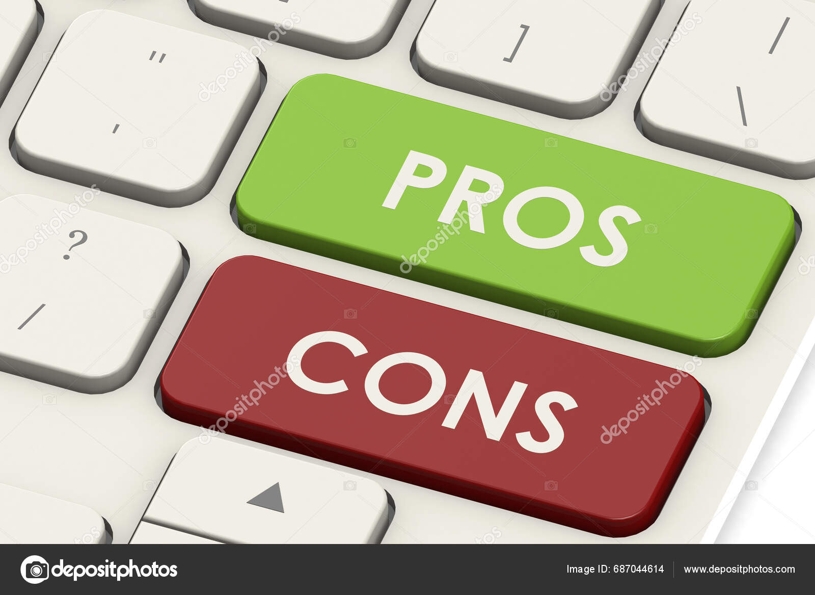 Pros Cons Word White Keyboard Rendering — Stock Photo © tang90246 ...
