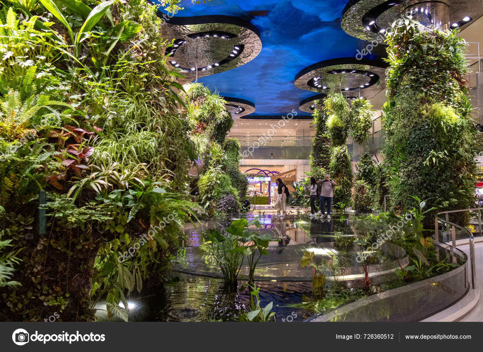Cingapura Maio 2024 Dreamscape Garden Changi Airport Terminal Singapura ...