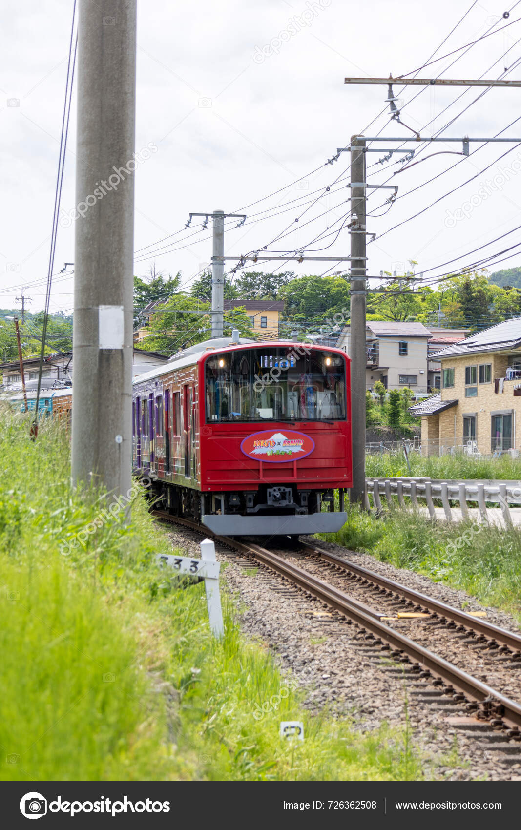Shimoyoshida Japan May 2024 Fujikyu Line Train Approaching Platform ...