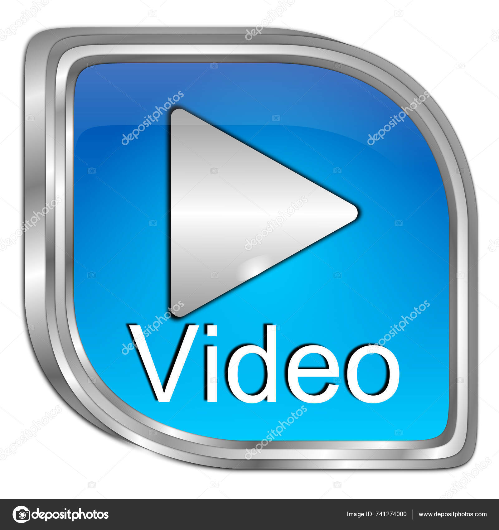 Play Video Button Blue Illustration — Stock Photo © wwwebmeister #741274000