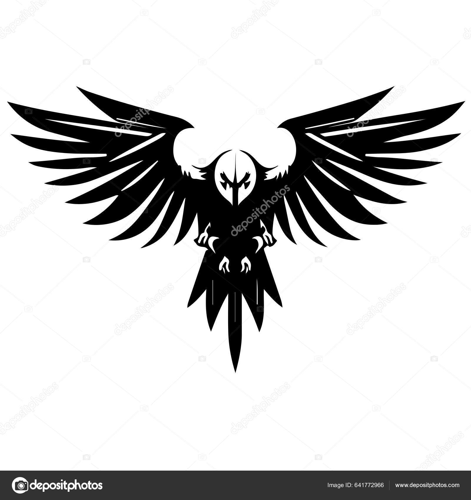 Eagle Rising Wings Logo Design Vector Template Corporate Heraldic ...