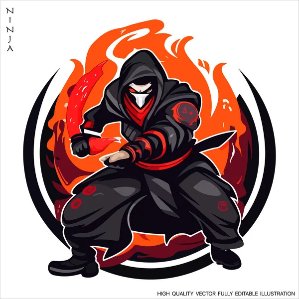 Ninja Mascot Logo Vector Template Creative Ninja Logo Design Concepts ...
