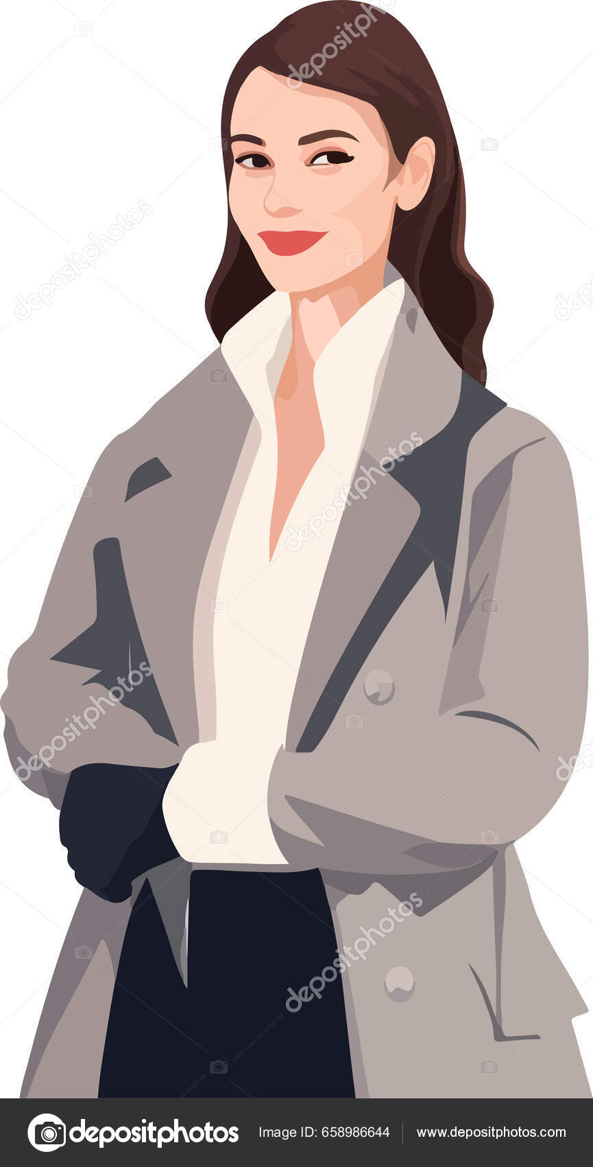 Vector Portrait Avatar Young Pretty Woman Stock Vector by ©serdjo13 ...