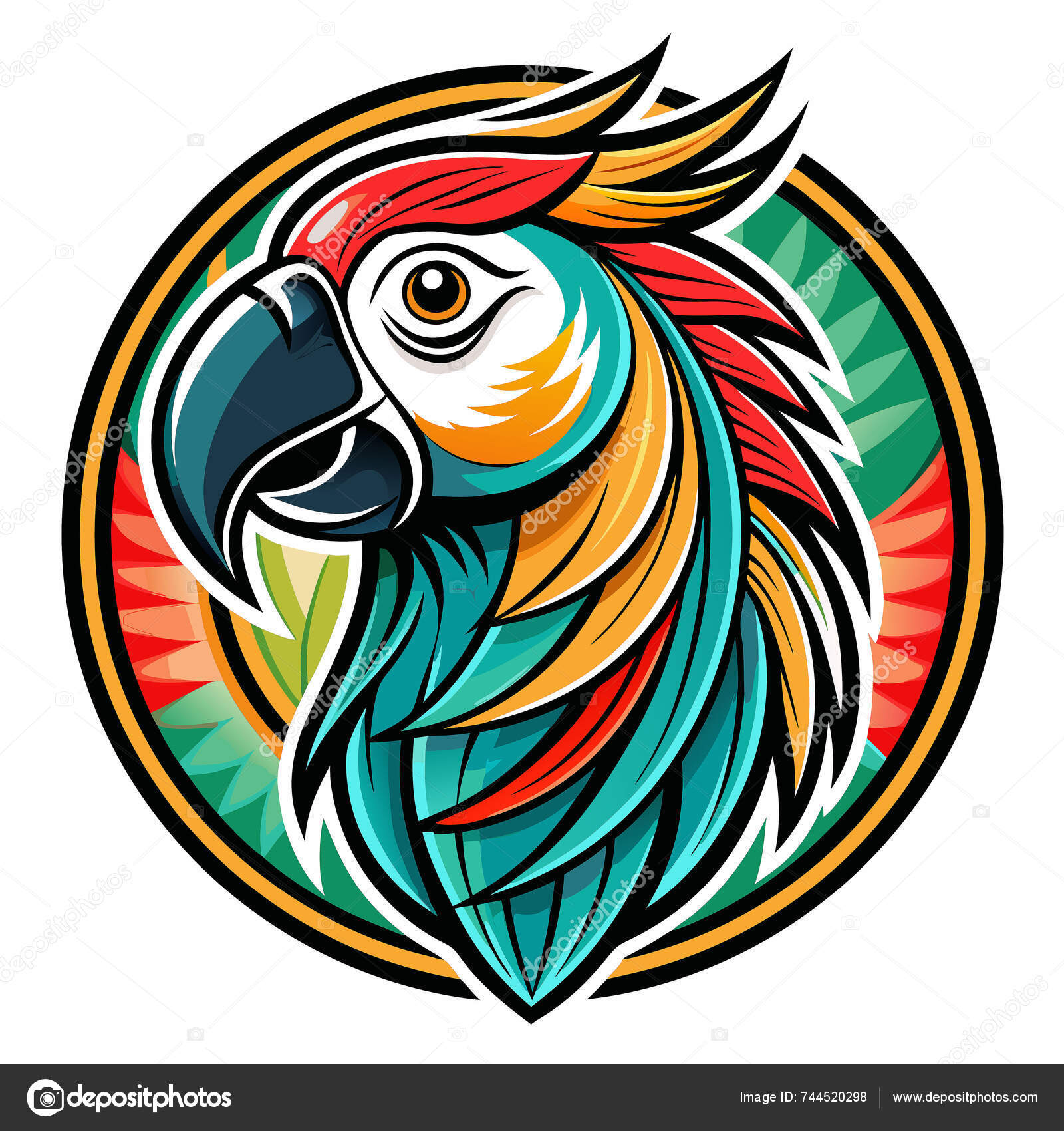 Parrot Cartoon Colourful Graphic Design — Stock Photo © SEABOY888 ...
