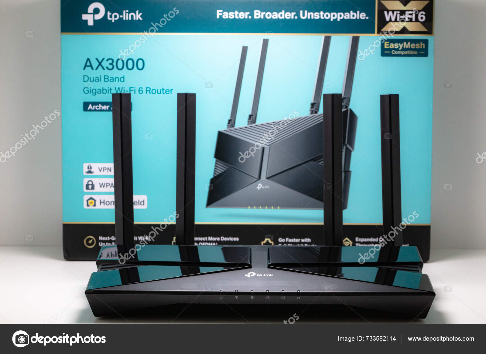 Lviv Ukraine August 2024 Link Ax3000 Dual Band Gigabit Router — Stock Editorial Photo © Ruslan ...