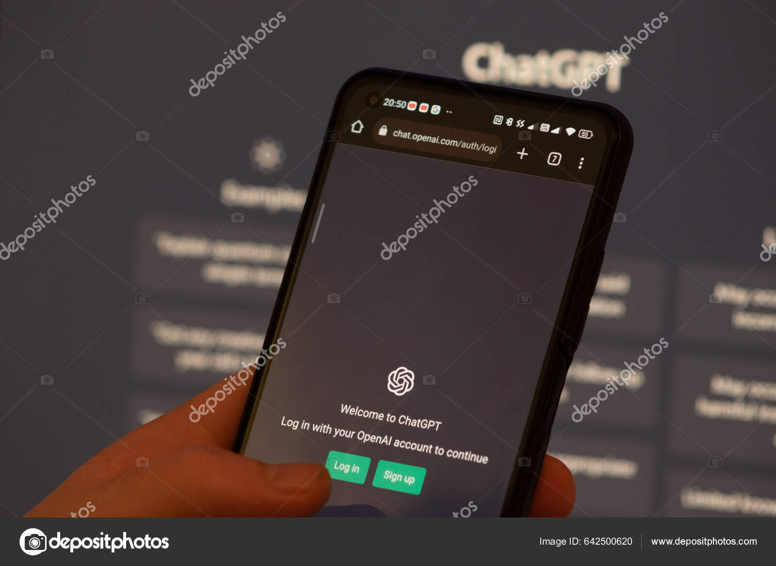 Warsaw Poland February 2023 Chatgpt Login Screen Seen Smartphone Screen — Foto editorial de ...