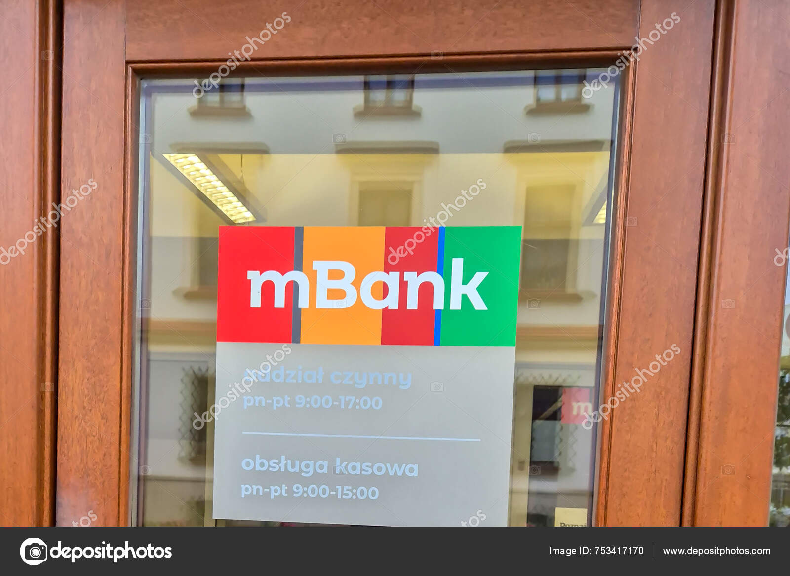 Rzeszow Poland September 2024 Mbank Branch Showing Operational Hours ...