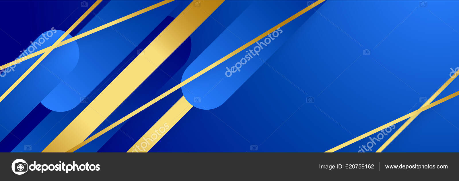 Modern Abstract Blue Gold Line Banner Background Stock Vector by ...
