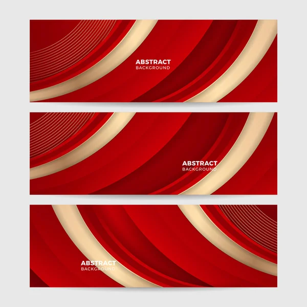 Digital Networking Red Wide Banner Design Background Abstract Banner ...