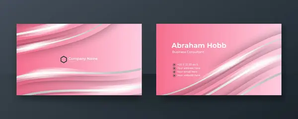 Modern Pink Business Card Design Template Stock Vector by ©salmanalfa ...