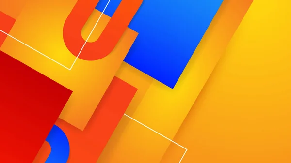 Abstract Blue Background Pink Orange Yellow Neon Gradient Vector