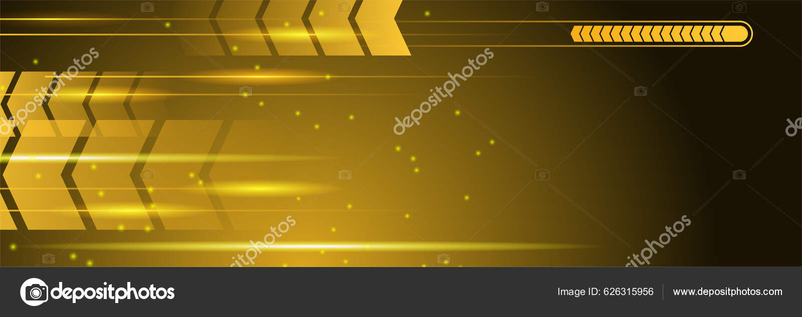 Yellow Gold Technology Digital Banner Design Design Modern Luxury ...