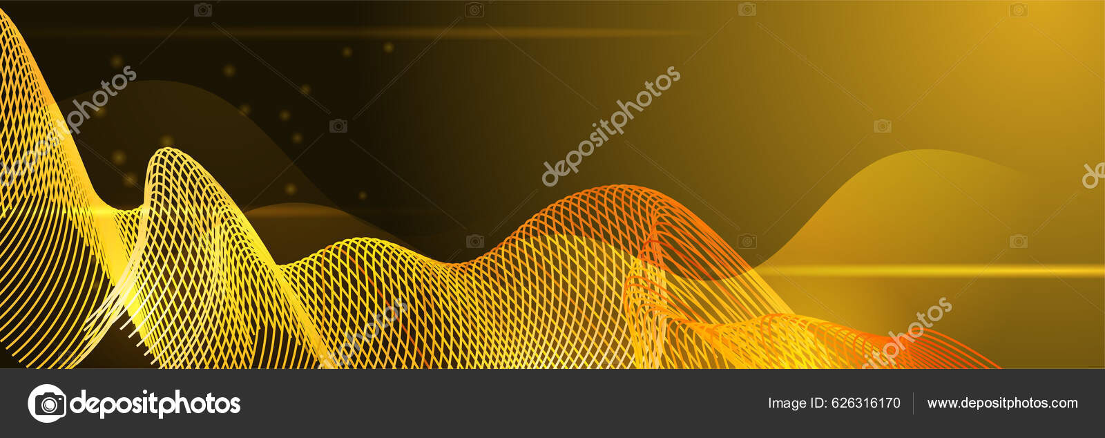 Yellow Gold Technology Digital Banner Design Design Modern Luxury ...