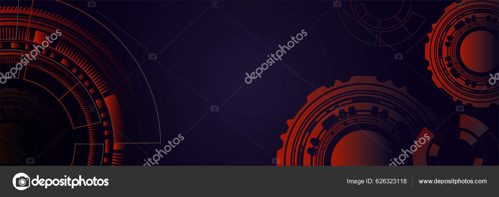 Black Red Technology Digital Banner Design Design Modern Luxury ...