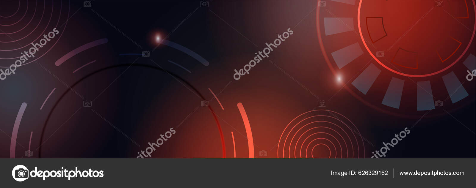 Black Red Technology Digital Banner Design Design Modern Luxury ...