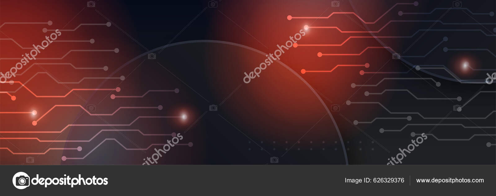 Black Red Technology Digital Banner Design Design Modern Luxury ...