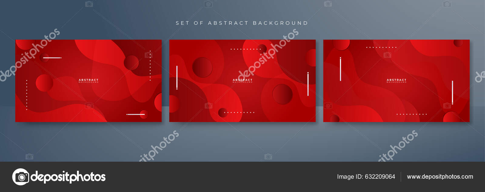 Modern Red Banner Geometric Shapes Corporate Abstract Technology ...