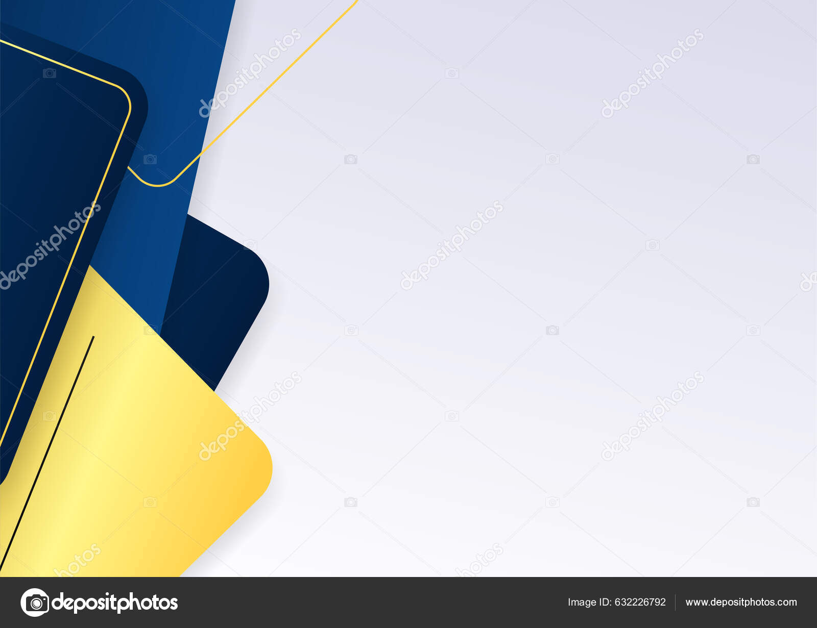 Blue Gold Abstract Background Stock Vector by ©salmanalfa 632226792