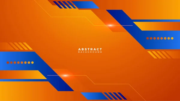Abstract Blue Orange Banner Geometric Shapes Vector Technology ...