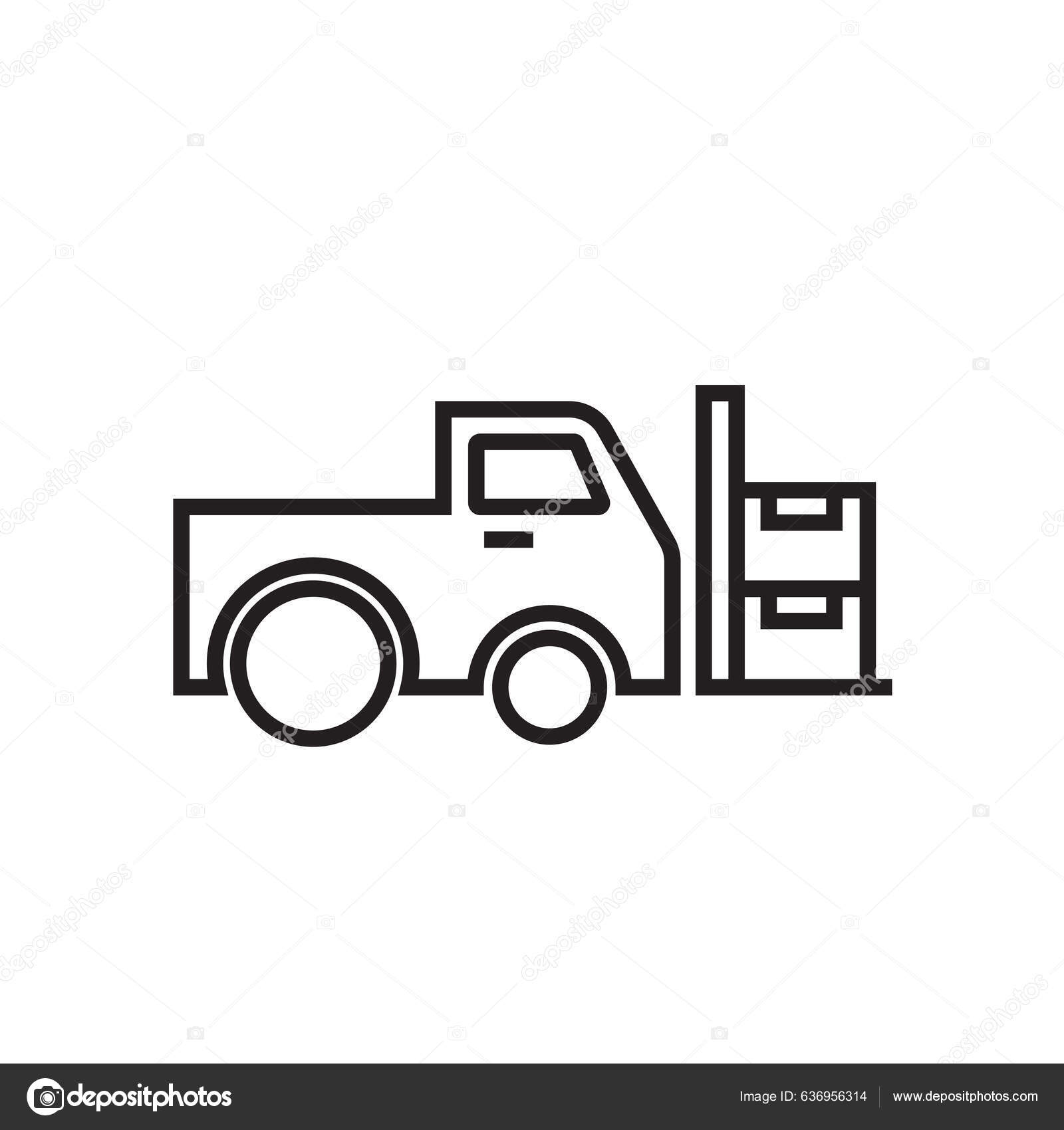 Load Car Delivery Service Icon Black Outline Style Related Order 图库矢量图© ...