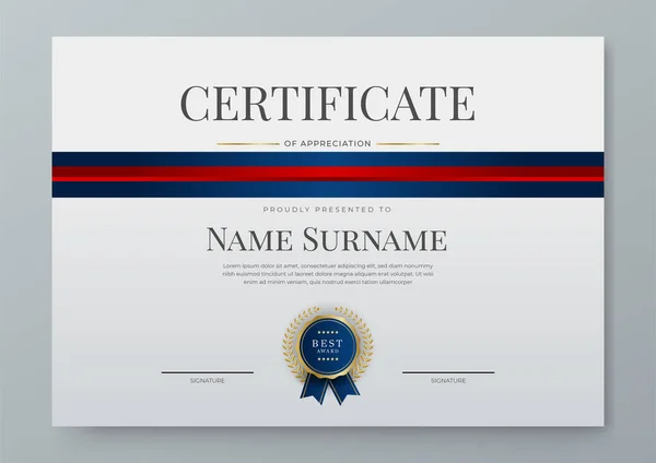Modern Blue Red Gradient Certificate Template Stock Vector by ©salmanalfa 640392794