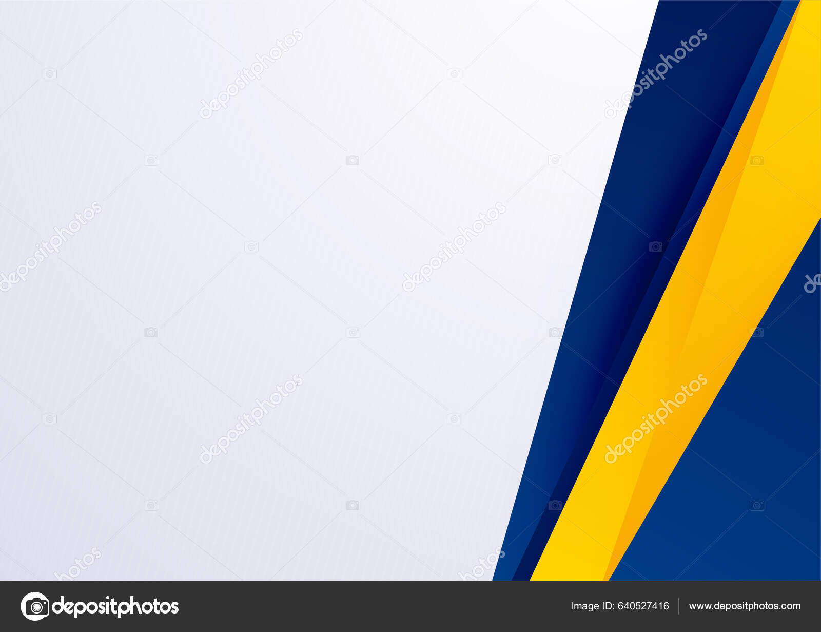 Modern Abstract Border Blue Yellow Frame Element White Background ...
