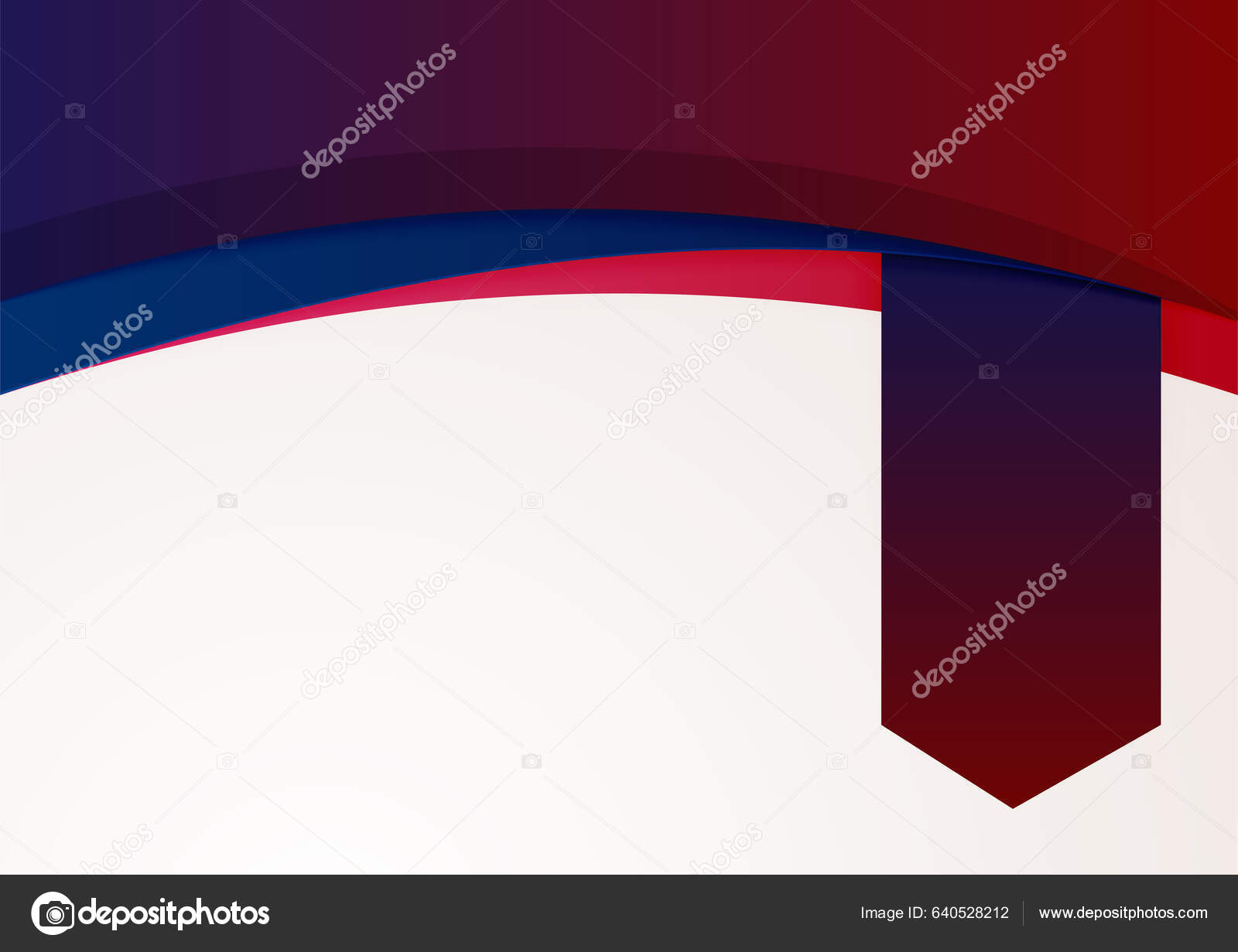 Modern Abstract Red Blue Border Frame Element White Background Business ...