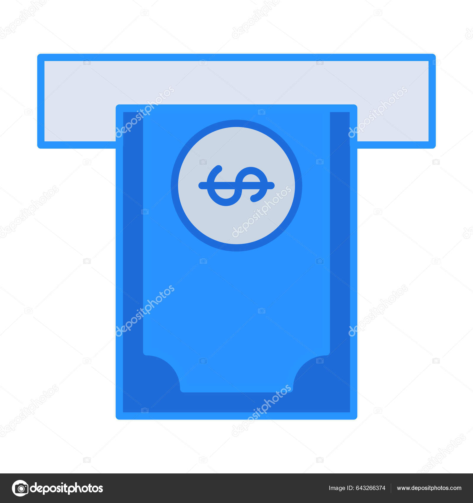 Withdraw Business People Icon Blue Outline Style Money Cash Banking ...