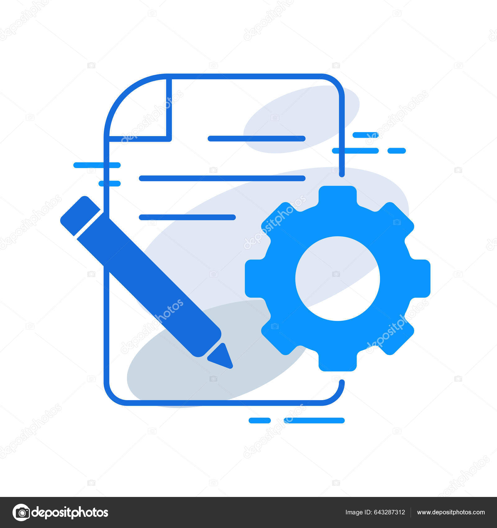 Icono Gestión Empresarial Gestión Proyectos Con Estilo Contorno Azul ...