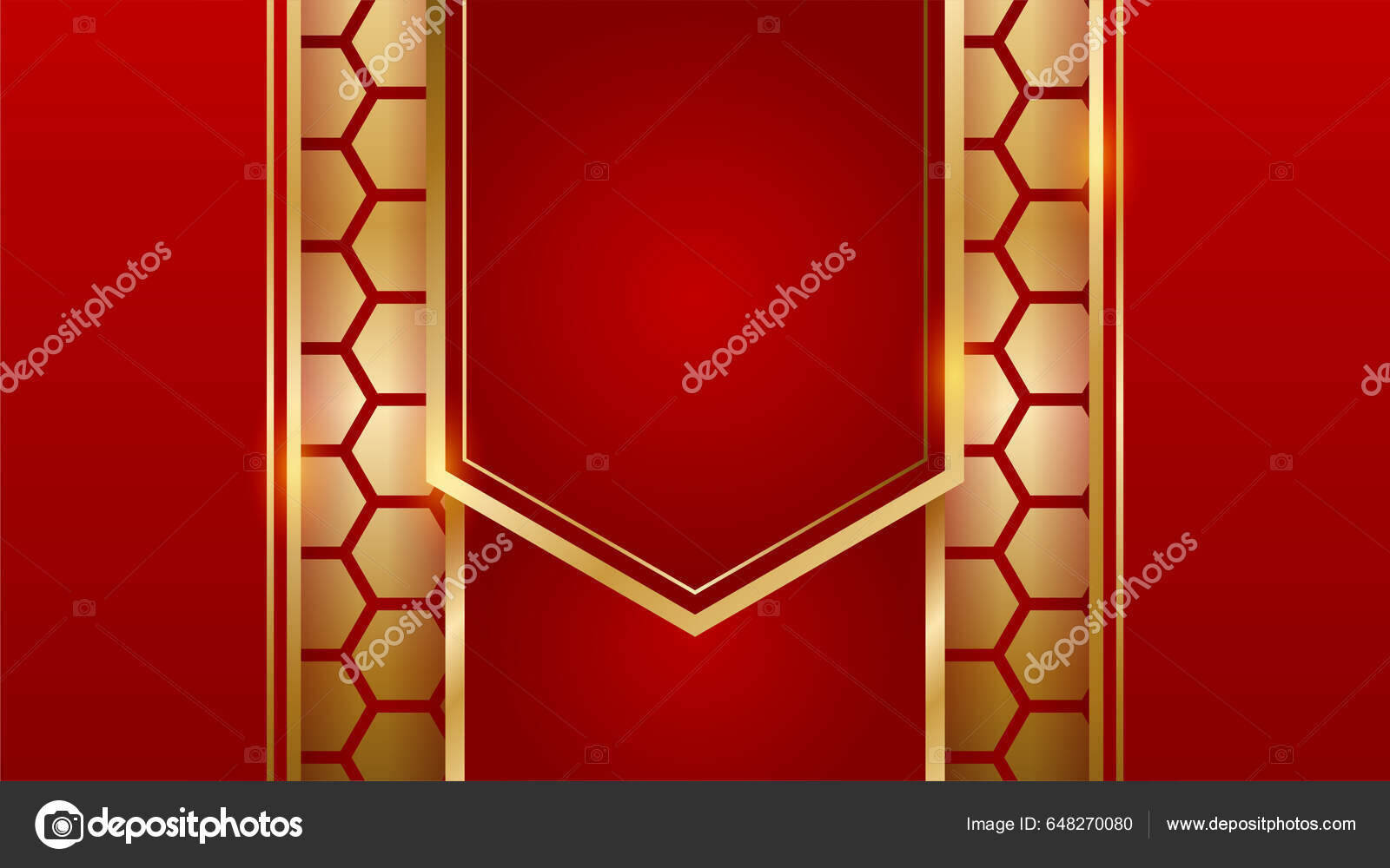 Abstract Red Gold Shapes Background Stock Vector by ©salmanalfa 648270080