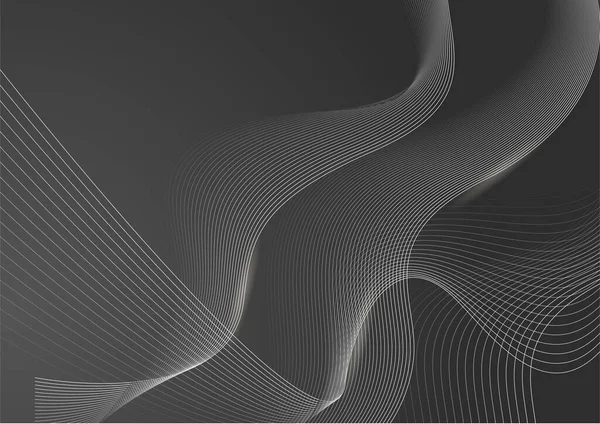 Abstract Wave Curve Vector Line Black Background Modern Wavy Line Stock Vector By ©salmanalfa