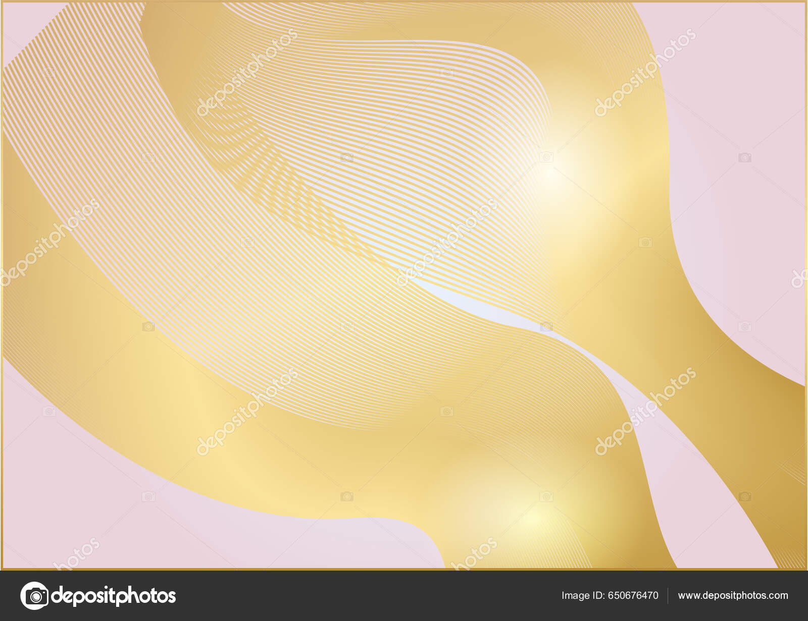 Fondo Rojo Con Formas Doradas Línea Dorada Vector de stock por ...