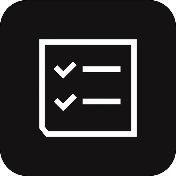Checklist Business Icoon Met Zwarte Omtrek Stijl Check Document Test ...
