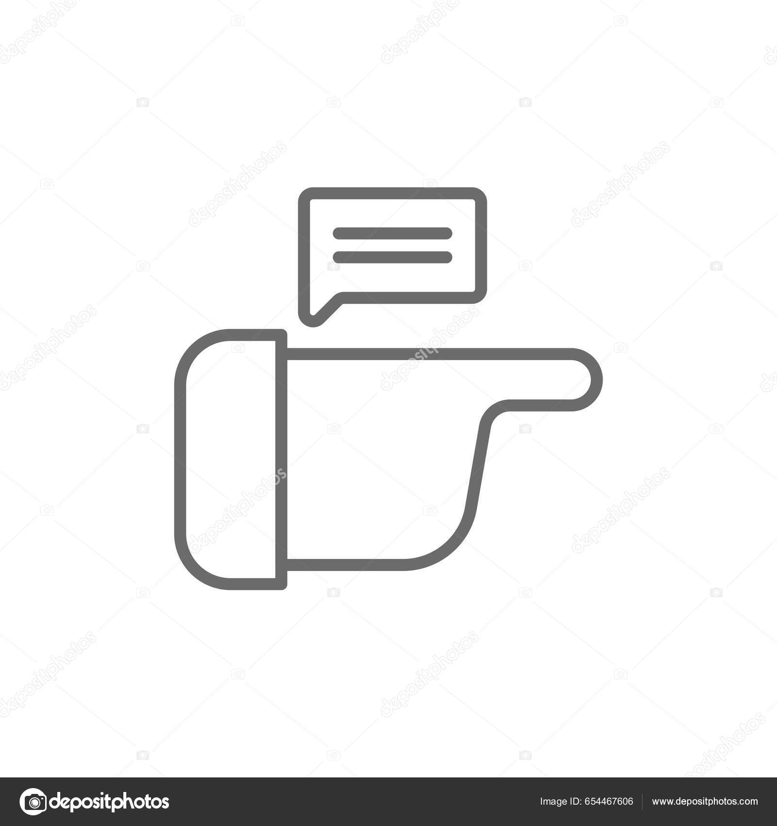 Complain Feedback Icon Black Outline Style Customer Comment Bad ...