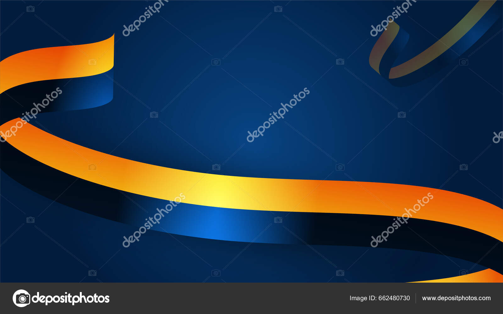 Modern Blue Yellow Flag Star Ribbon Halftone Podium Design Background ...